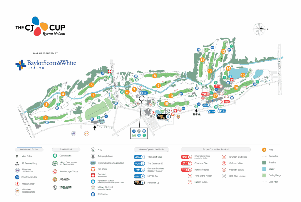 Course Map - THE CJ CUP Byron Nelson