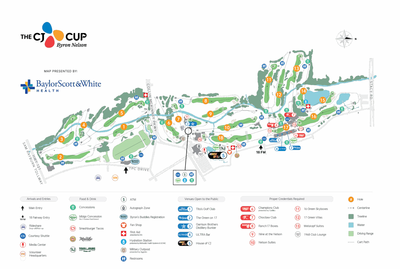 Course Map The Cj Cup Byron Nelson